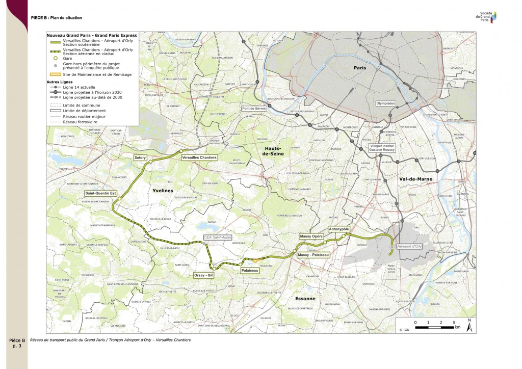 Grand Paris. Ouverture de l’enquête publique de la ligne 18 verte ...
